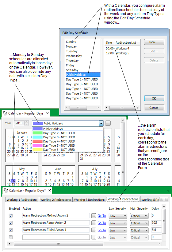 Alarm Redirection Guide - Configure an Alarm Redirection Calendar